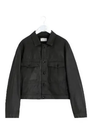 LEMAIRE Buttoned Trucker Jacket - Dark Chocolate
