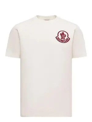 Moncler Logo Cotton T-shirt - White