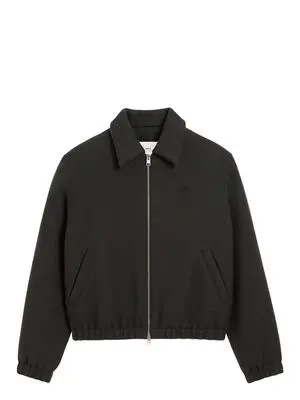 Ami Logo Embroidered Zip-up Jacket - Anthracite