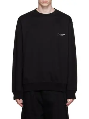 WOOYOUNGMI Round-necked Sweater With Embroidered Logo Detail - Black