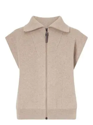 Brunello Cucinelli Zip-up Collared Vest - Brown
