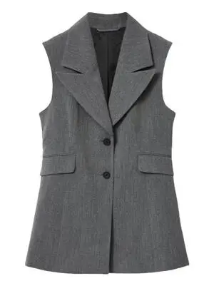 ALLSAINTS Astra Sleeveless Blazer - Grey