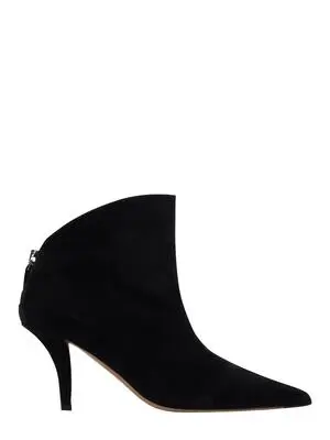 Paris Texas Pointed Toe Stiletto Ankle Boots - Black