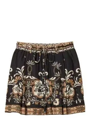 TWINSET Twinset Printed Silk Scarf-Inspired Shorts