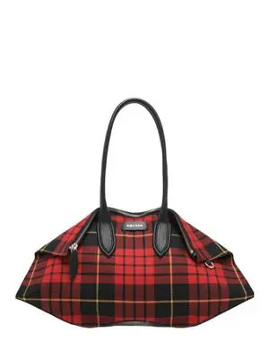 Alexander McQueen Manta Tartan Shoulder Bag - Red/black/yellow
