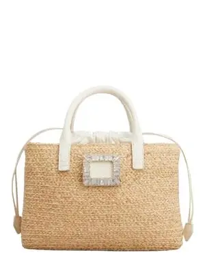ROGER VIVIER Buckled Shopping Bag - Primary Color, Cream