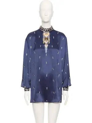 VALENTINO Valentino Embellished Long Sleeve Blouse