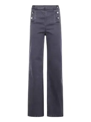 TWINSET Twinset Wide-Leg Buttoned Jeans