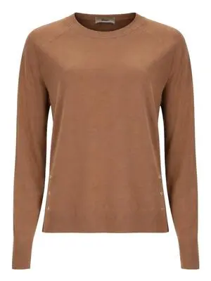 Herno Crewneck Ribbed T-shirt - Brown