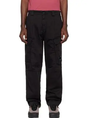 C.P. COMPANY Lens Detail Cargo Pants - Black