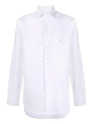 Etro Embroidered-motif Long-sleeve Shirt - White