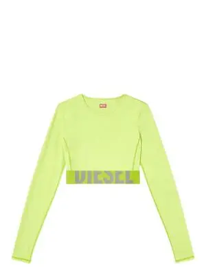 DIESEL® Diesel Melissa Cropped Long Sleeve Top With Logo Waistband