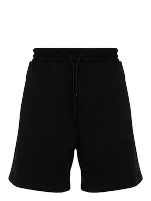 MSGM Elasticated Waist Logo Detail Shorts - Black
