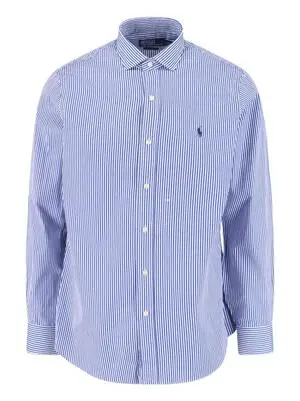 Polo Ralph Lauren Pony Embroidered Striped Shirt - Blue