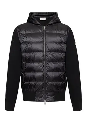 Moncler Padded Wool Hoodie - Black