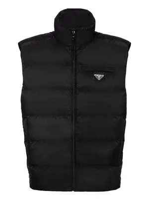 Prada Quilted Zip Pocket Gilet - Black