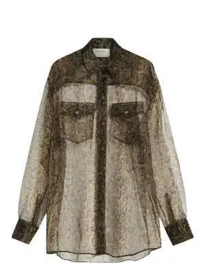SPORTMAX Sportmax Translucent Printed Long Sleeve Shirt