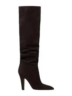 Paris Texas Pointed Toe Stiletto Knee-high Boots - Black