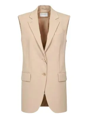 Sportmax Single-breasted Sleeveless Gilet - Nude