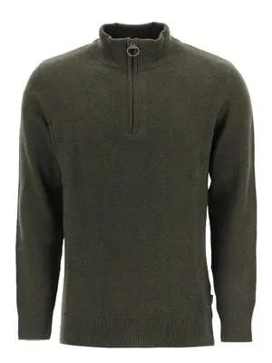 Barbour High-neck Knitted Jumper With Zipper Closure - Green