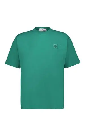 Stone Island Logo Patch Crewneck T-shirt - Green