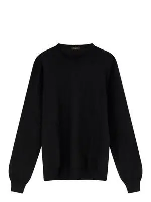 GRAN SASSO Fine-knit Crew-neck Sweater - Black