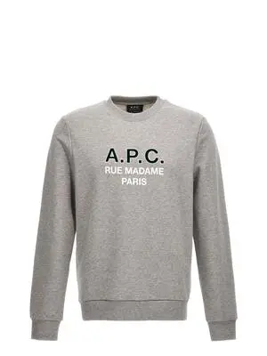 A.p.c. Madame" Logo Crewneck Sweatshirt - Gray