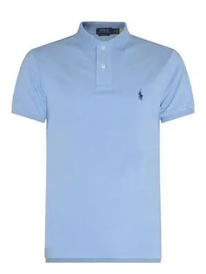 Polo Ralph Lauren Logo-embroidered Cotton Polo Shirt - Blue