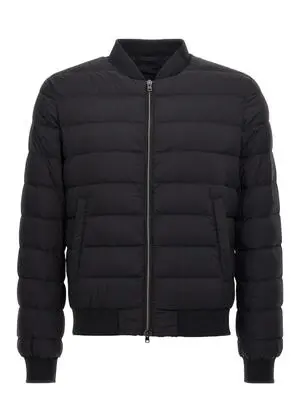 Herno Quilted Zip-up Down Jacket - Black