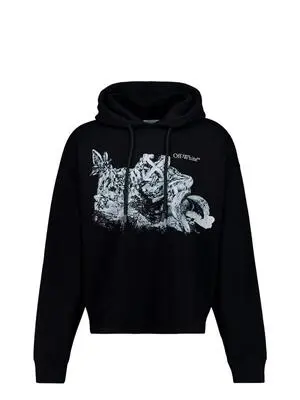 Off-White Graphic Print Hoodie - Black
