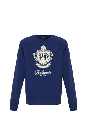Balmain College Emblem Sweatshirt - Blue