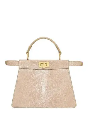 FENDI Fendi Dove Grey Stingray Leather Bag
