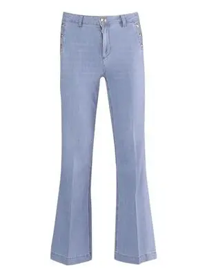 Liu Jo Button Detailed Flare Jeans - Blue