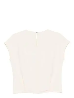 Patrizia Pepe Sleeveless Round Neck Blouse - White