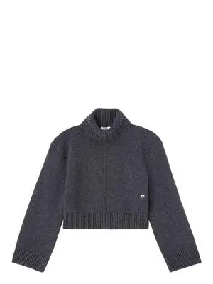 GANNI Wool Turtleneck Jumper - Phantom