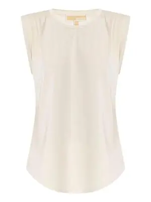 Michael Kors Padded Shoulder Top - White