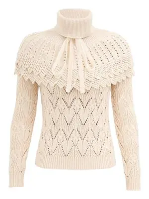ZIMMERMANN Zimmermann Hypnotic Ruffled Collar Sweater