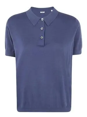 ASPESI Aspesi Knitted Short Sleeve Polo Top