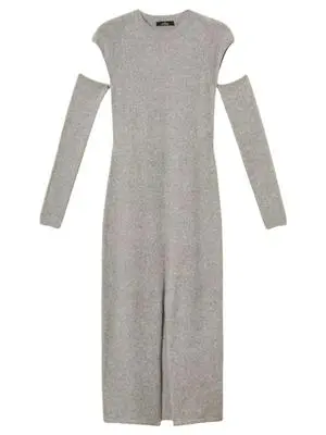 TWINSET Twinset Midi Dress With Removable Sleeves And Front Slit