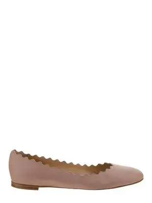 CHLOÉ Chloé Lauren Scalloped Trim Ballerinas