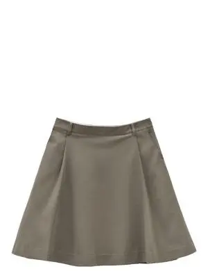 LOW CLASSIC LOW CLASSIC Flared Midi Skirt With Belt And Tie Detail