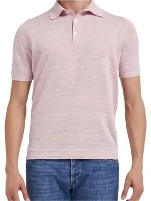 Brunello Cucinelli Buttoned Polo Shirt - Pink