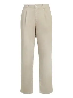 MISSONI Missoni Logo Embroidered Mid-Rise Pleated Chinos