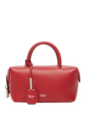 Max Mara Max Mara Logo Stamp Zip-Up Tote Bag Red