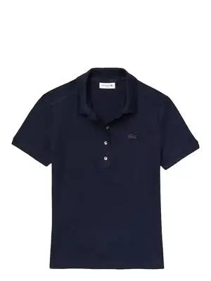 Lacoste L.12.d Slim Fit Stretch Mini Piqué Polo Shirt - Black