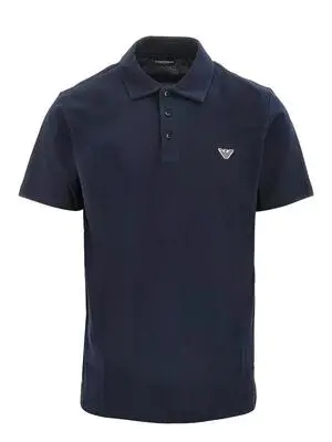 Emporio Armani Logo-embroidered Polo Shirt - Blue