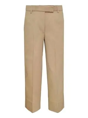 Thom Browne Rwb-stripe Cotton Gabardine Trousers - Neutrals