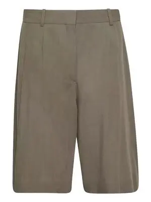 TOTEME Wide-leg Pleated Shorts - Neutrals