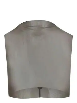 Rick Owens Sheer Sleeveless Crop Top - Grey