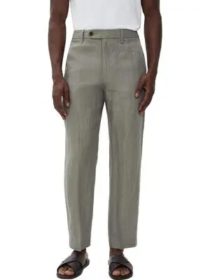 Rag & Bone Evan Linen Trousers - Grey